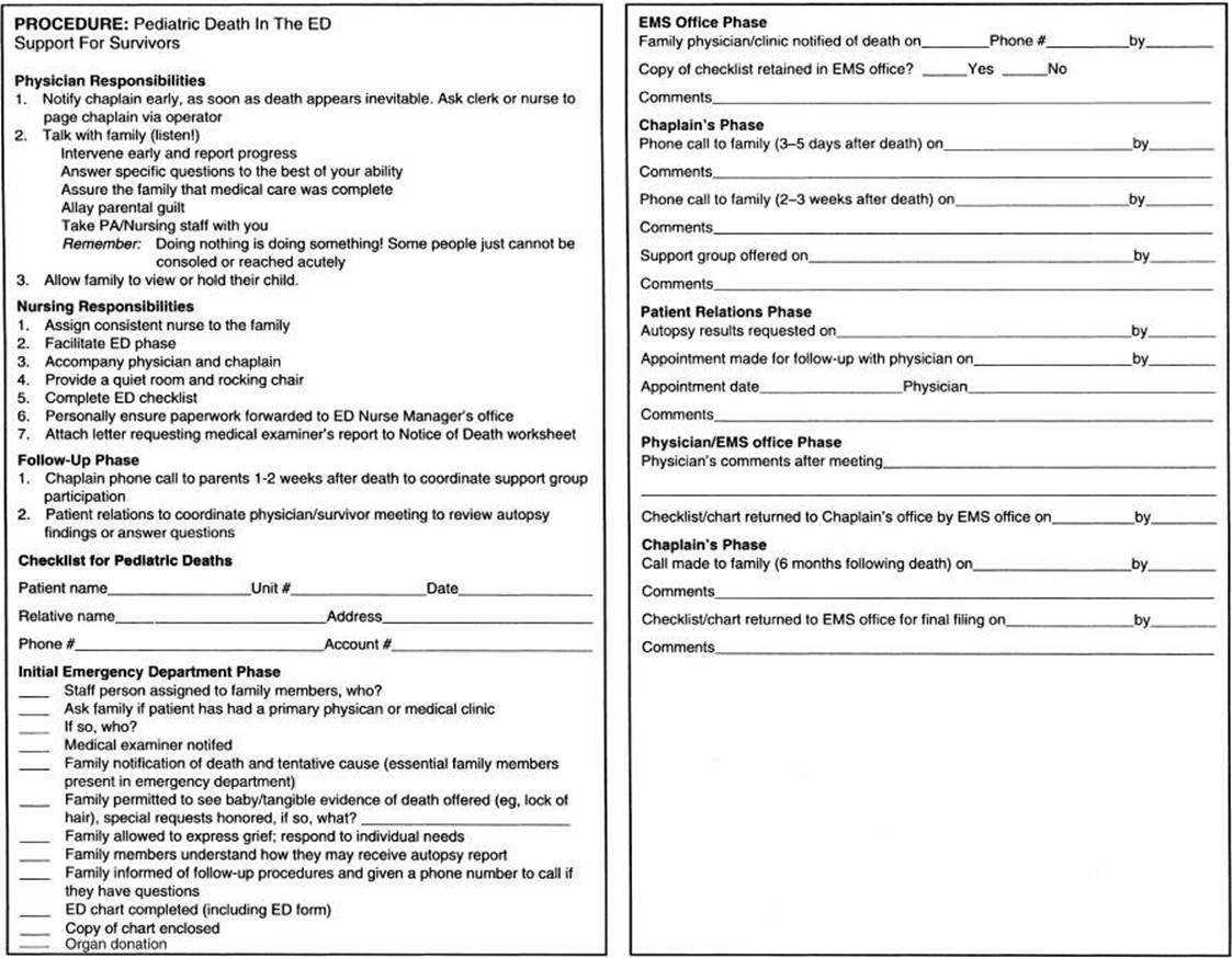 Death, Catastrophic Illness, and Parental Presence in Critical Cases ...