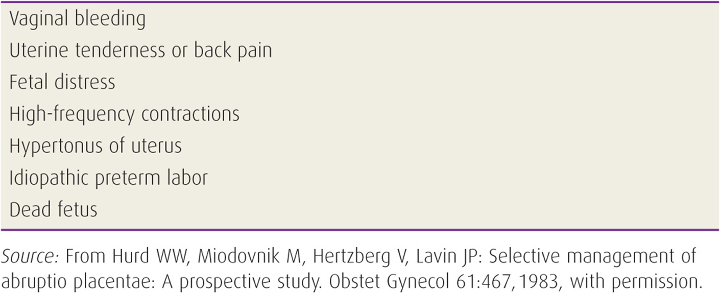 Placental Abruption - OBSTETRICAL COMPLICATIONS DUE TO PREGNANCY ...